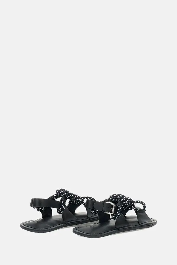 Plan C Sandals With Cord - Nero