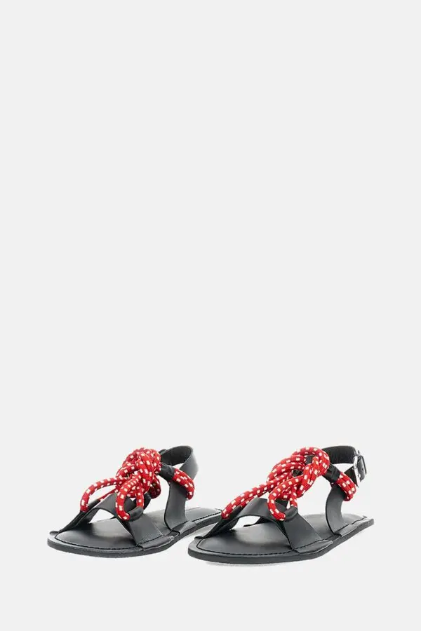 Plan C Sandals With Cord Detail - Black