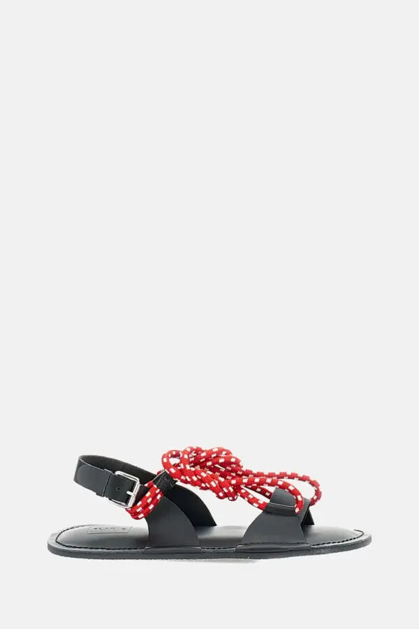 Plan C Sandals With Cord Detail - Black