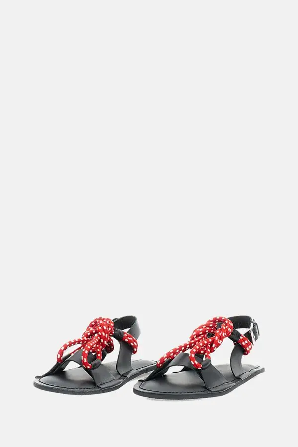 Plan C Sandals With Cord Detail - Black