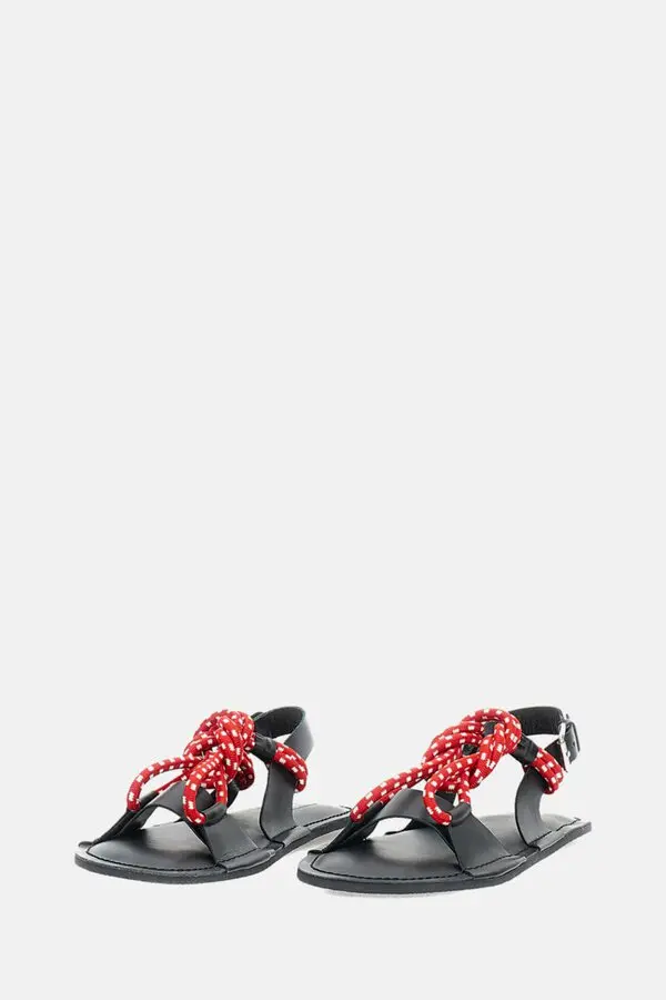 Plan C Sandals With Cord Detail - Nero