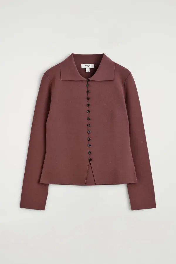 Cos Waisted Milano-knit Cardigan