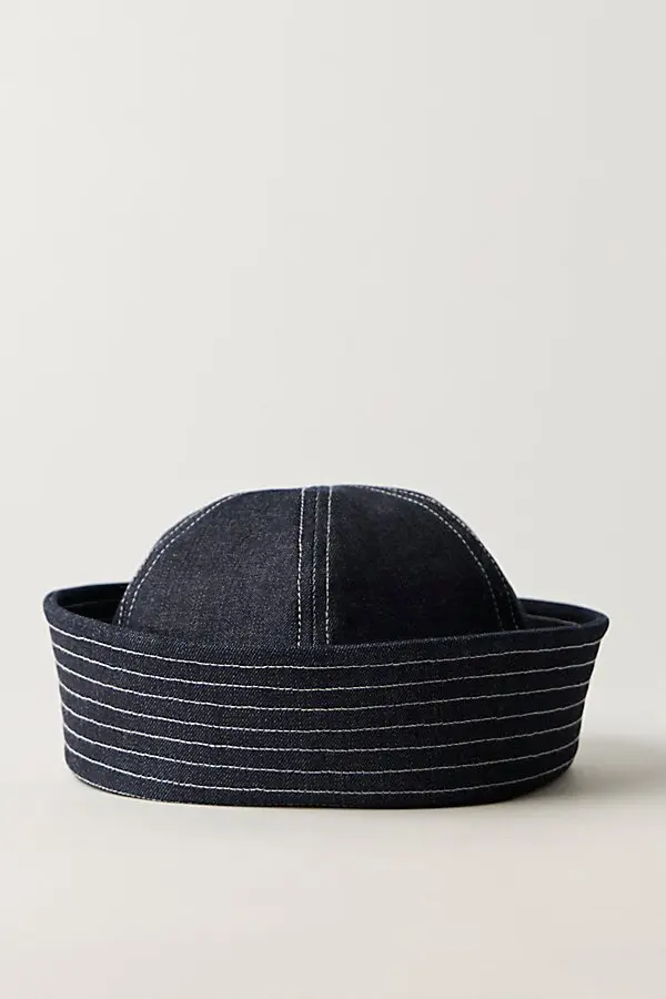 Free People Emmery Sailor Hat - Denim