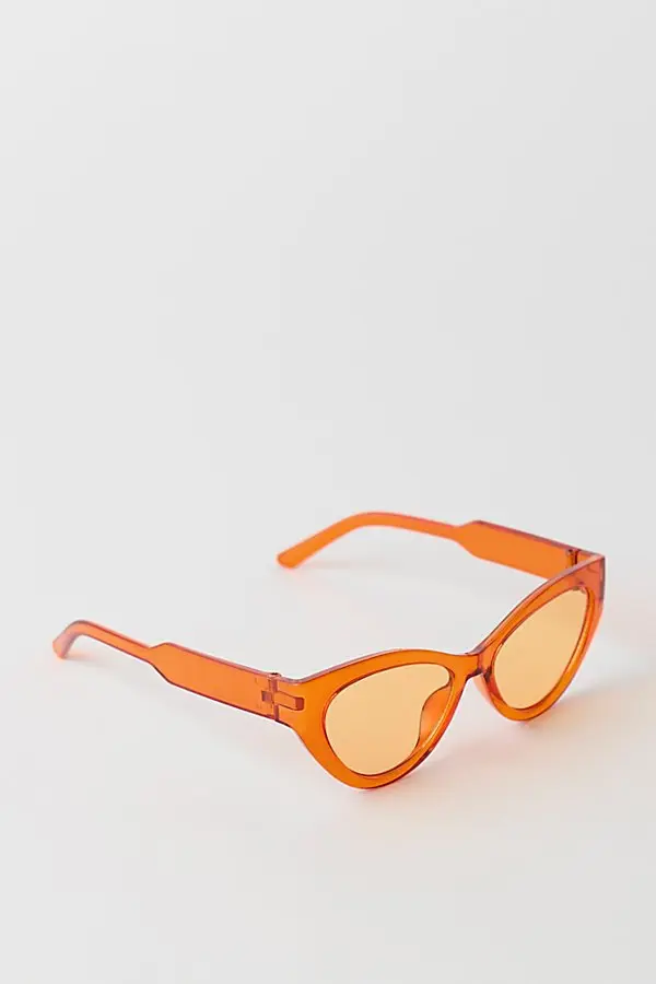 Free People Cat Eye Sunglasses - Crystal Tangerine Crush