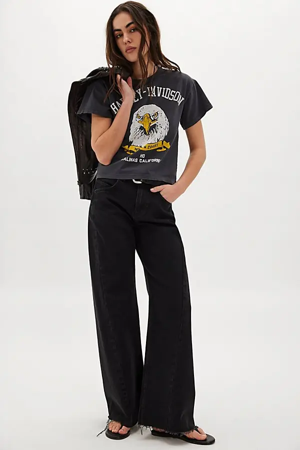 THE BUREAU Harley Davidson Eagle Baby Tee