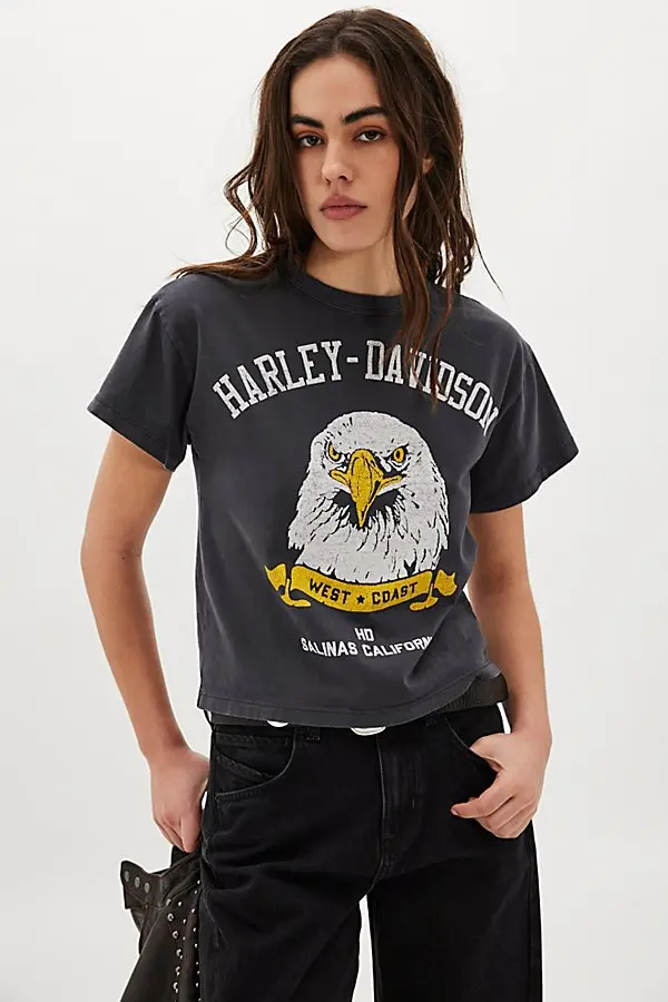 THE BUREAU Harley Davidson Eagle Baby Tee