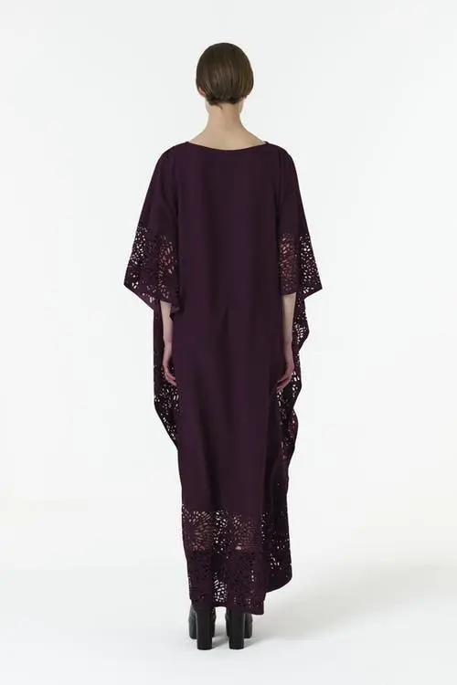 LEEM Laser-cut Kaftan - Purple