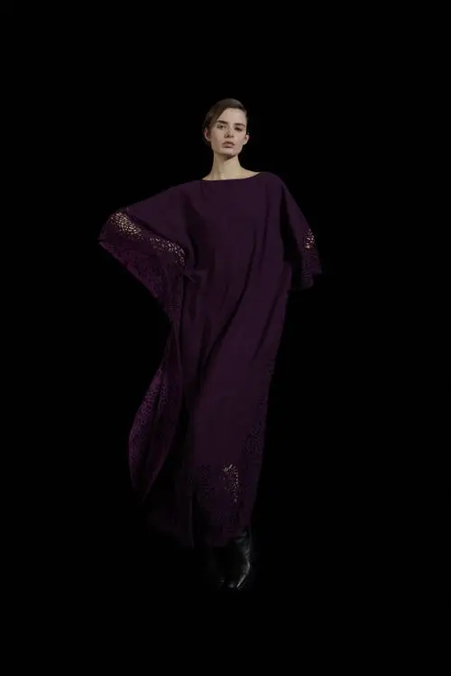 LEEM Laser-cut Kaftan - Purple