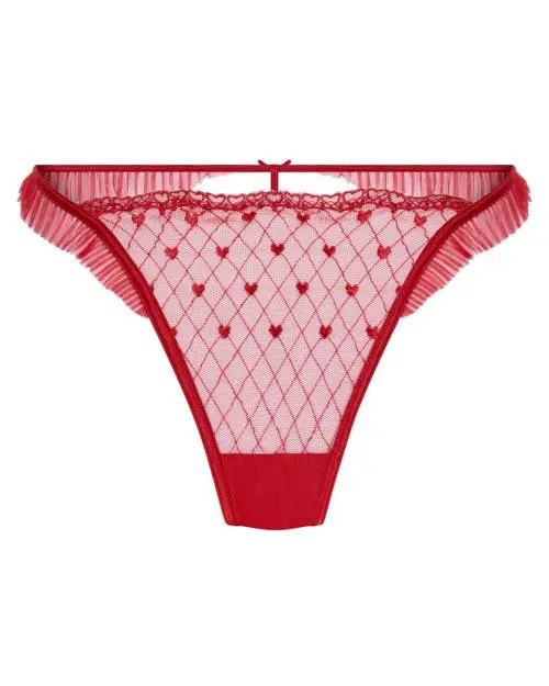 Hunkemoller Cordelie Highleg Thong - Chili Pepper