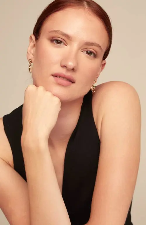 UNODE50 Link Drop Earrings - Gold