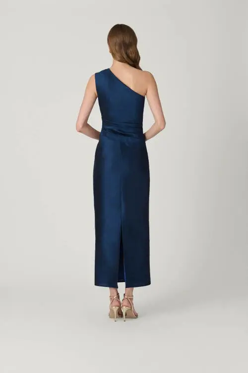 Shoshanna Midnight Como Embellished Dupioni Gown