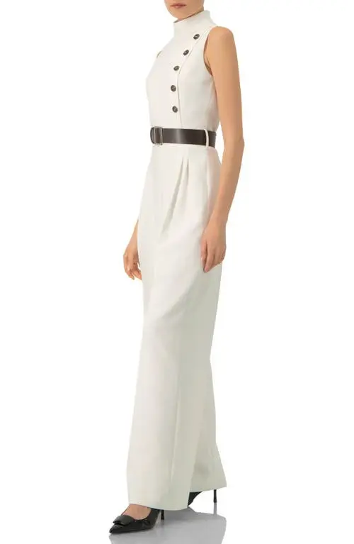 IVONNE Sleeveless Belted Wide-leg Jumpsuit