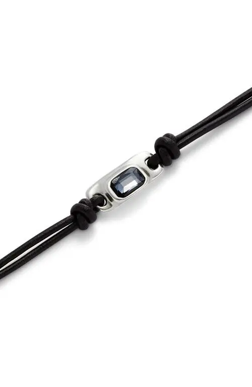 UNODE50 Leather Bracelet With Crystal