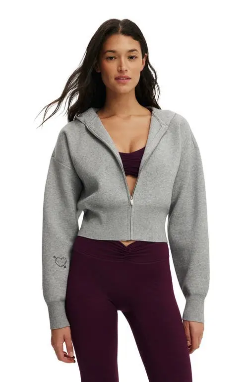 Cotton:on Active Knit Cropped Zip Through