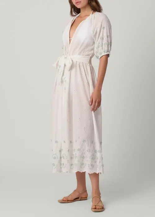 Shoshanna Marisol Midi Dress Cover Up - Optic