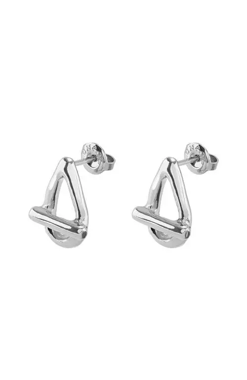 UNODE50 Drop Oval Link Shaped Earrings