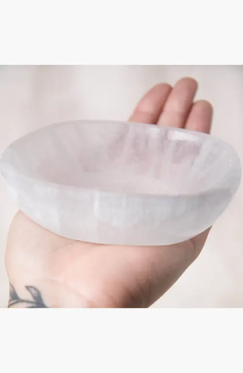 TINY RITUALS Handcrafted Selenite Crystal Recharging Bowl