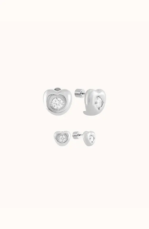 JOIANA JEWELRY Lila Sweetheart Earrings Set - Silver