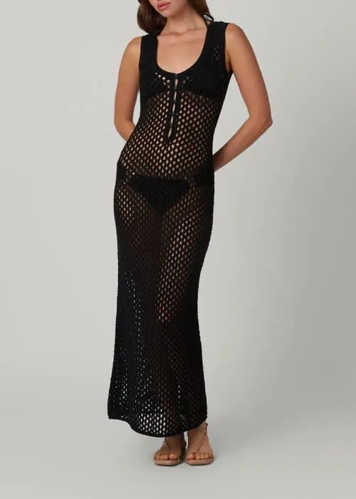 Shoshanna Plage Mesh Cover Up - Jet