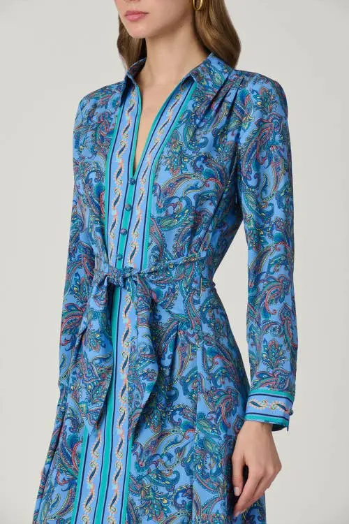 Shoshanna Adair Pelotas Border Paisley Dress