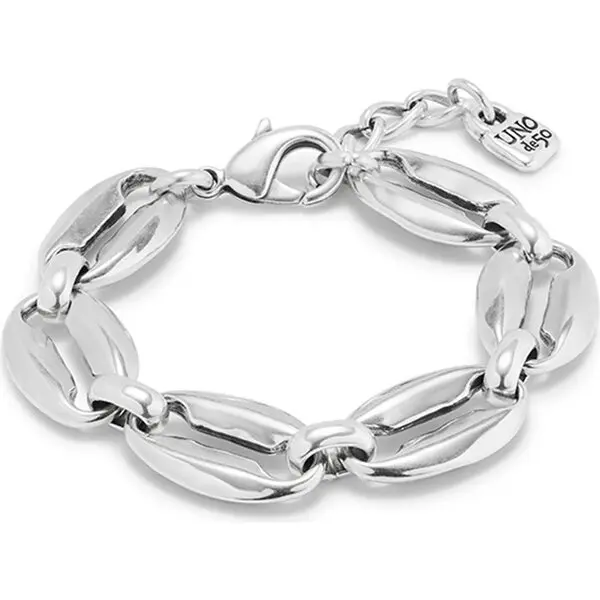 UNODE50 Small Oval Link Chain Bracelet - Silver