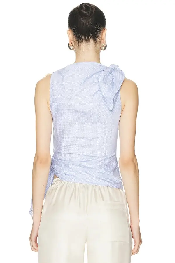 Monse Bow Drape Shirting Top