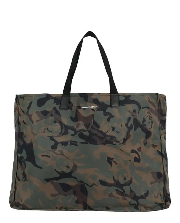 Alexander McQueen Camouflage Print Tote - Military Black