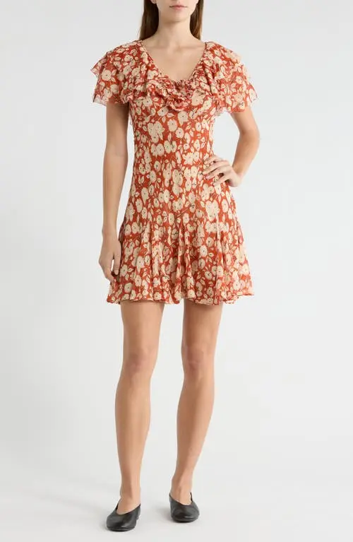 DÔEN Alcida Floral Silk Minidress