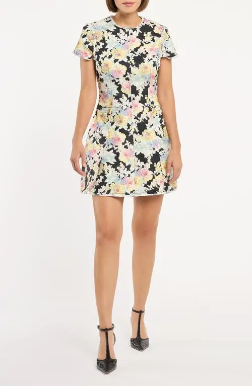 Cinq À Sept Nova Ikat Bouquet Mini Sheath Dress