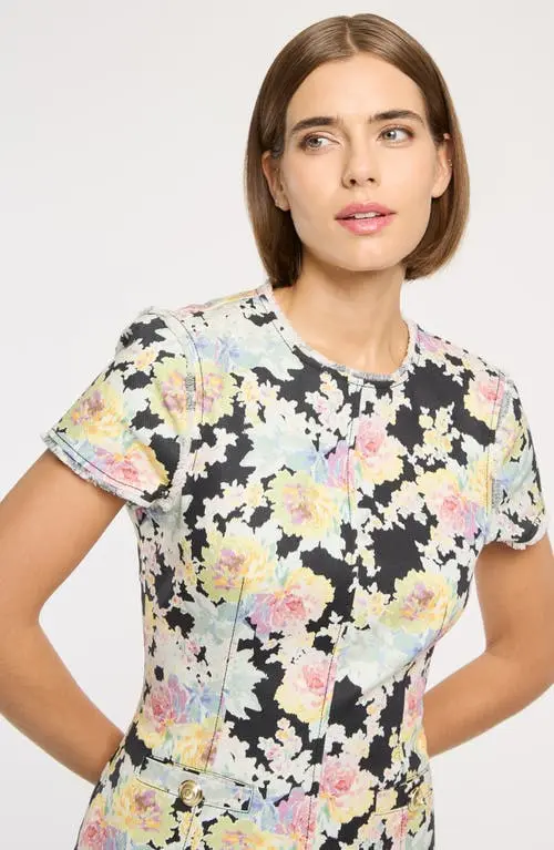 Cinq À Sept Nova Ikat Bouquet Mini Sheath Dress