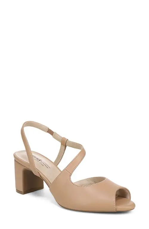 LIFESTRIDE Theo Slingback Peep Toe Sandal - Camel Tan