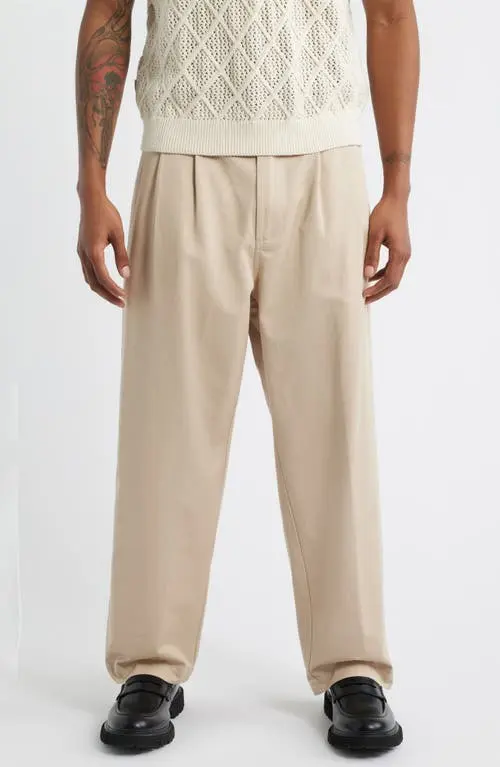 Obey Foster Pleated Twill Pants - Cement