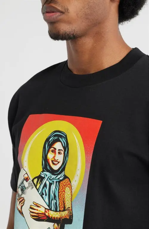 Obey Skateistan Graphic T-shirt - Black
