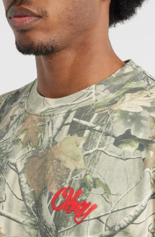 Obey Airbrushed Rose Logo Camouflage T-shirt