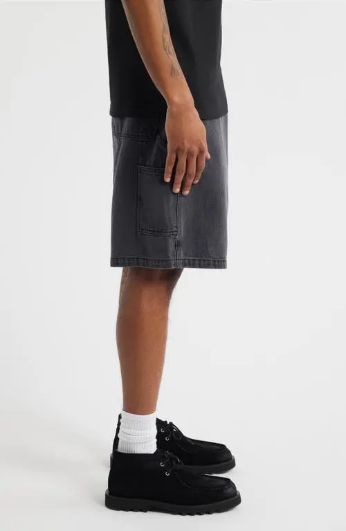Obey Bigwig Denim Carpenter Shorts - Black Ash