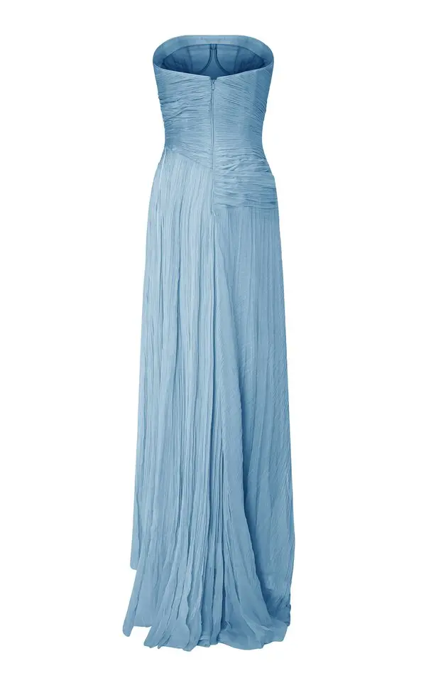 MARMAR HALIM Pleated Silk Gown