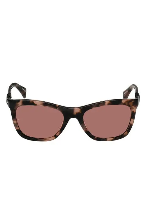 Rag & Bone 53mm Square Sunglasses - Peach Crystal Tort/rose