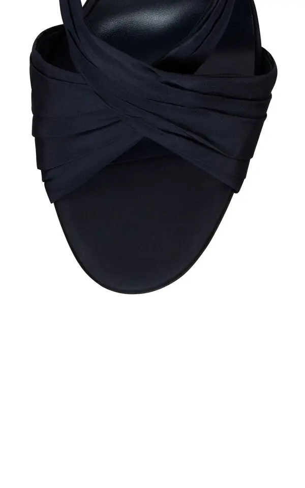 CHRISTIAN LOUBOUTIN Affabula 100mm Taffeta Mules - Navy