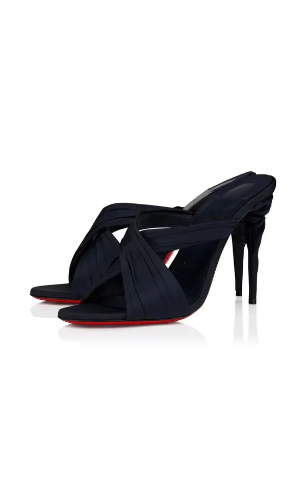 CHRISTIAN LOUBOUTIN Affabula 100mm Taffeta Mules - Navy
