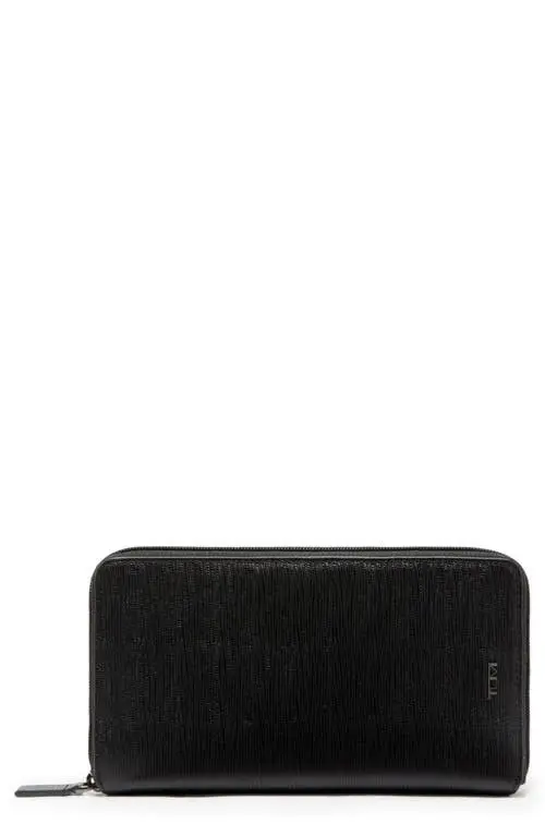 Tumi Nassau Leather Travel Wallet - Black Embossed