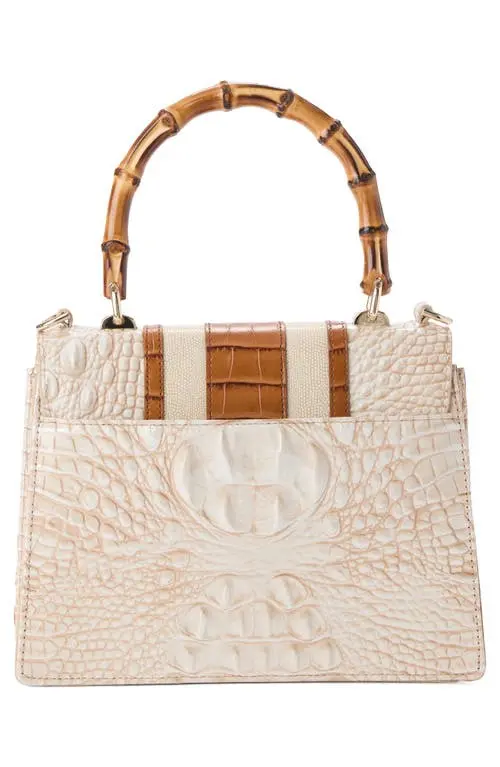 Brahmin Small Mod Hallie Croc Embossed Leather Top Handle Bag