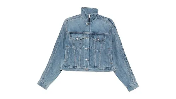 Alexander Wang Embossed Logo Denim Jacket