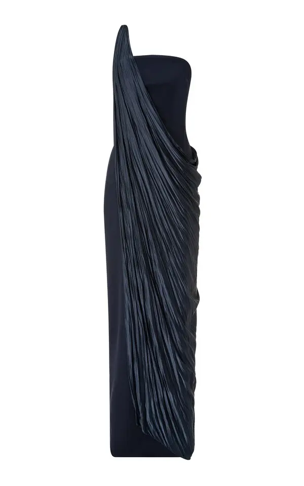 MARMAR HALIM Plissé Drape Gown