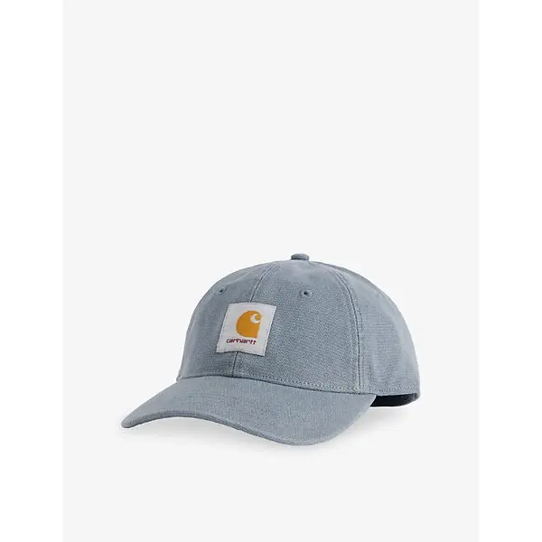 Carhartt Work In Progress Canvas Logo-patch Cotton Cap - Cozy Blue