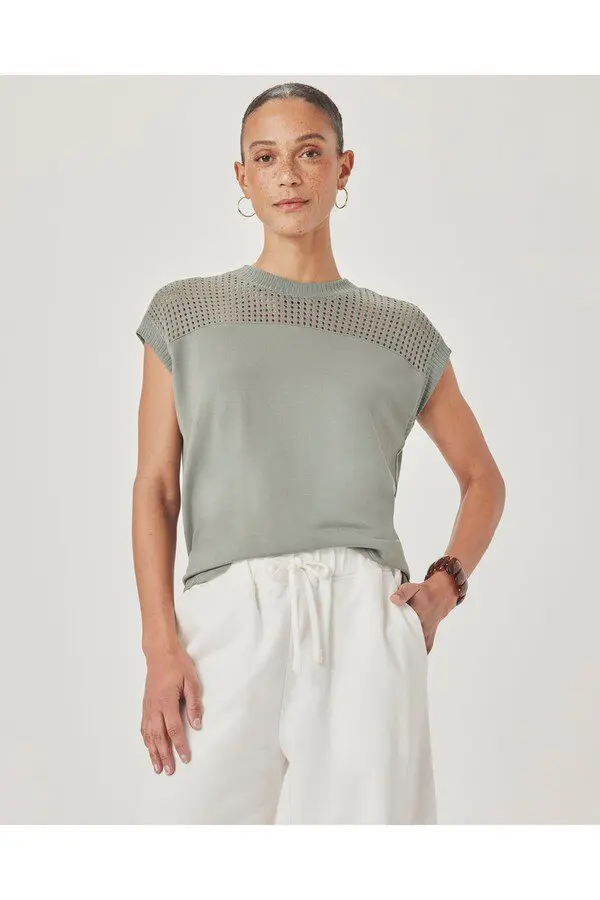 Splendid Supersoft Jada Sleeveless Top - Green