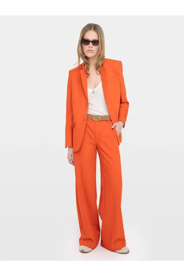Zadig&Voltaire Tailored Wide Leg Pants - Orange