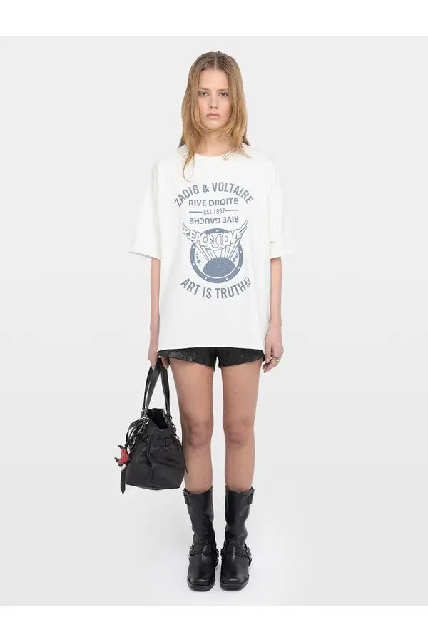 Zadig&Voltaire Rhinestone Crest Cotton T-shirt