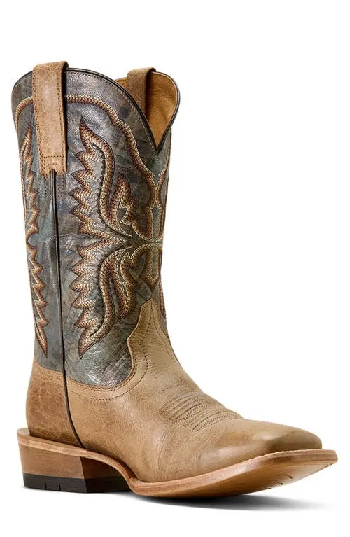Ariat Preston Wide Square Toe Cowboy Boot - Light Brown