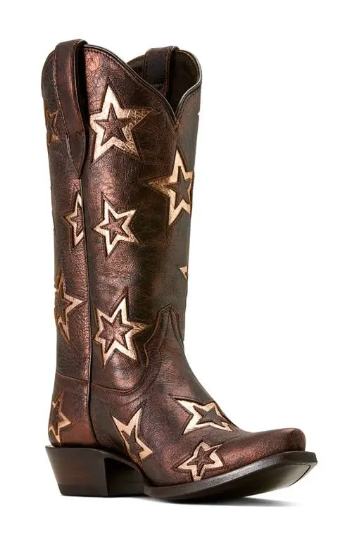 Ariat Hazen Star Snip Toe Western Boot - Brown