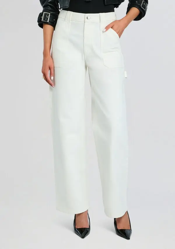 SEROYA Angelique Denim Pant - White